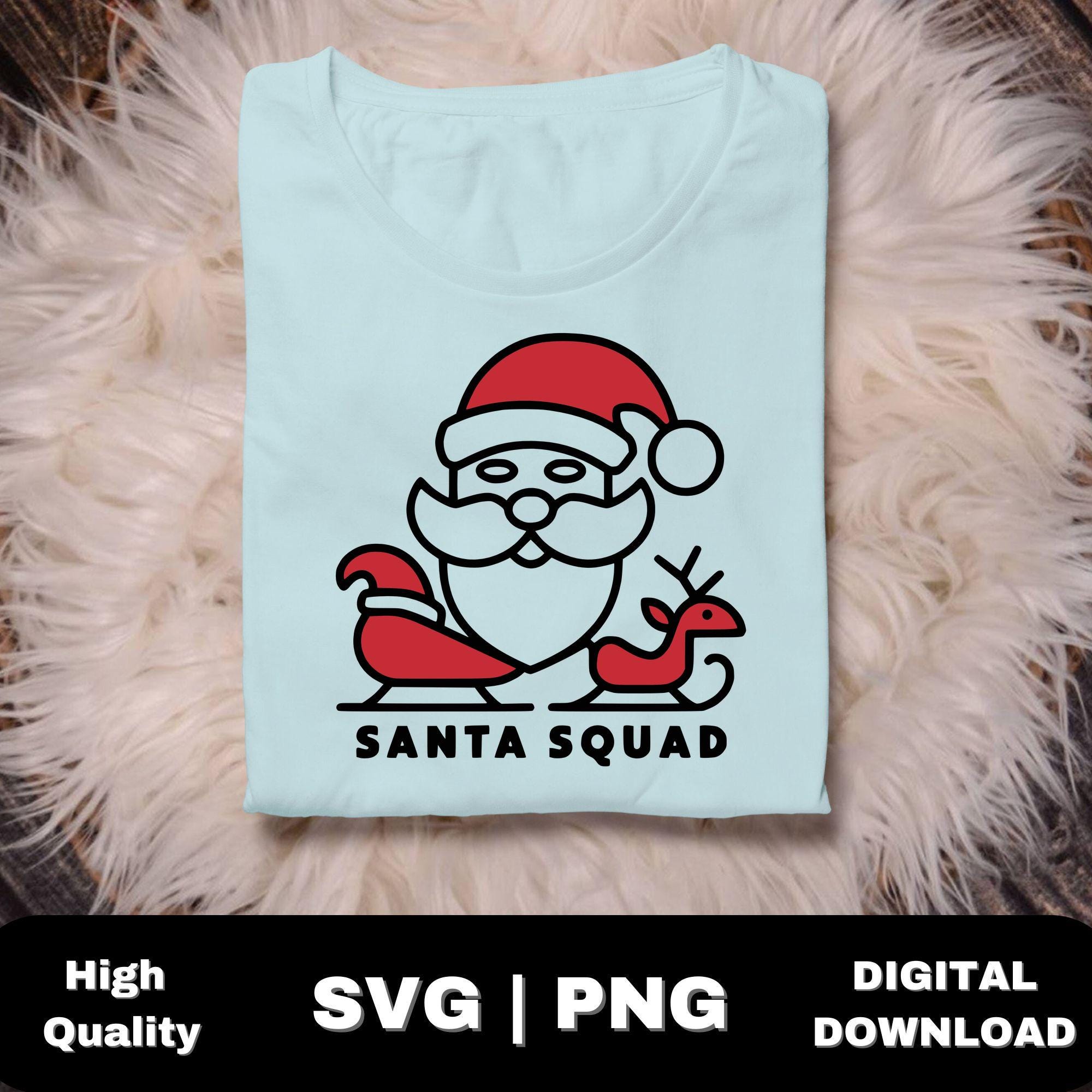 Santa Squad SVG PNG Files for Family Christmas Shirts & Crafts, Holiday ...