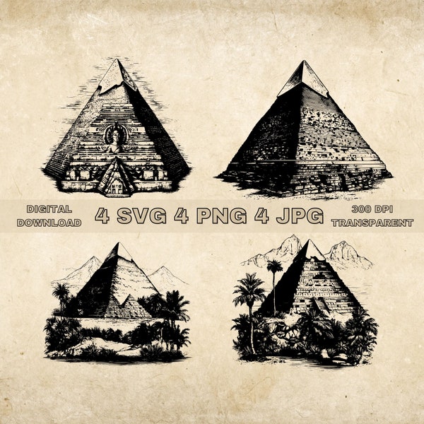 Egyptian Pyramids Svg - Etsy