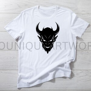 Demon SVG Bundle, PNG, Devil Skull Clipart, Hand Drawn Skulls With ...