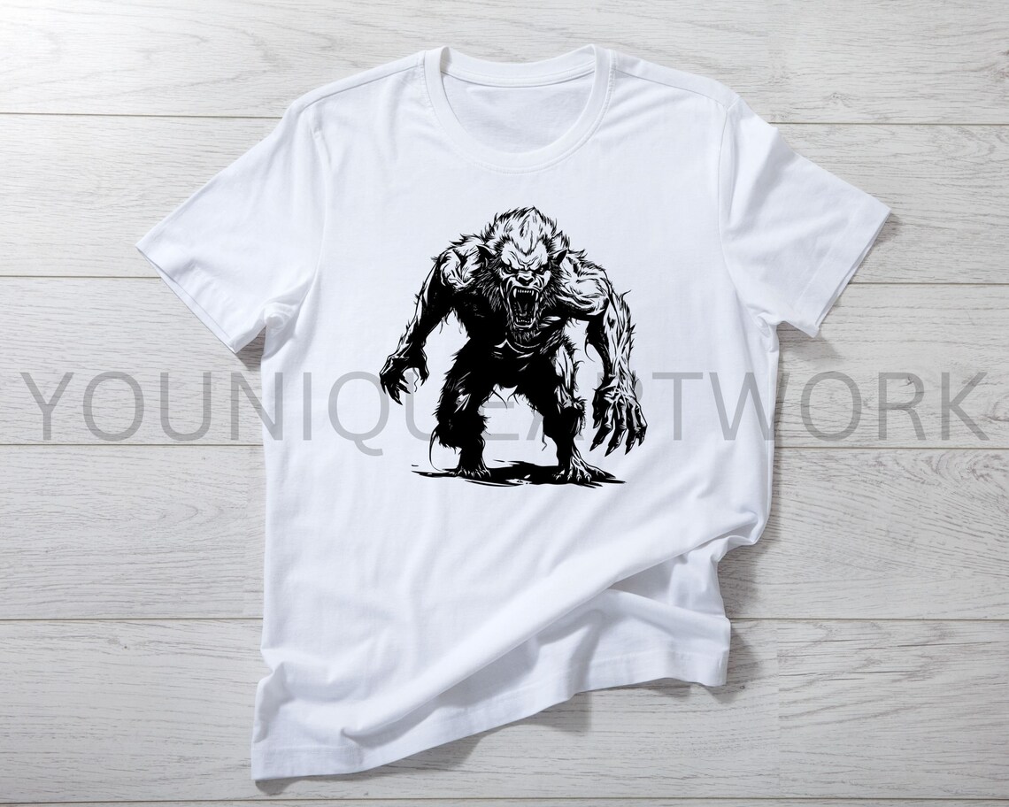 Werewolf SVG Bundle PNG Werewolf Clipart Hand Drawn - Etsy