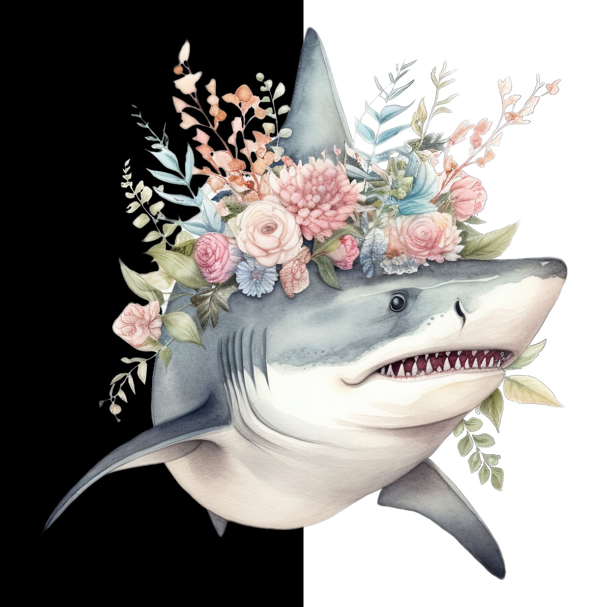 Cute Shark Clipart Sharks PNG Files for Sublimation Shark - Etsy