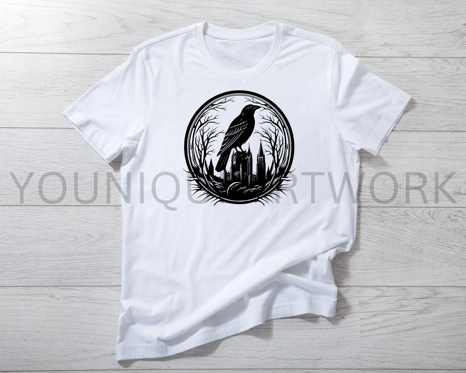 Raven SVG Bundle, PNG, Black Bird Clipart, Hand Drawn Crows Vector ...