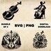 Cello SVG Bundle, Cellist Clipart, Hand Drawn Music Theme Vector ...