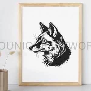 Fox Head SVG Bundle, PNG, Fox Face Clipart, Hand Drawn Foxes Vector ...