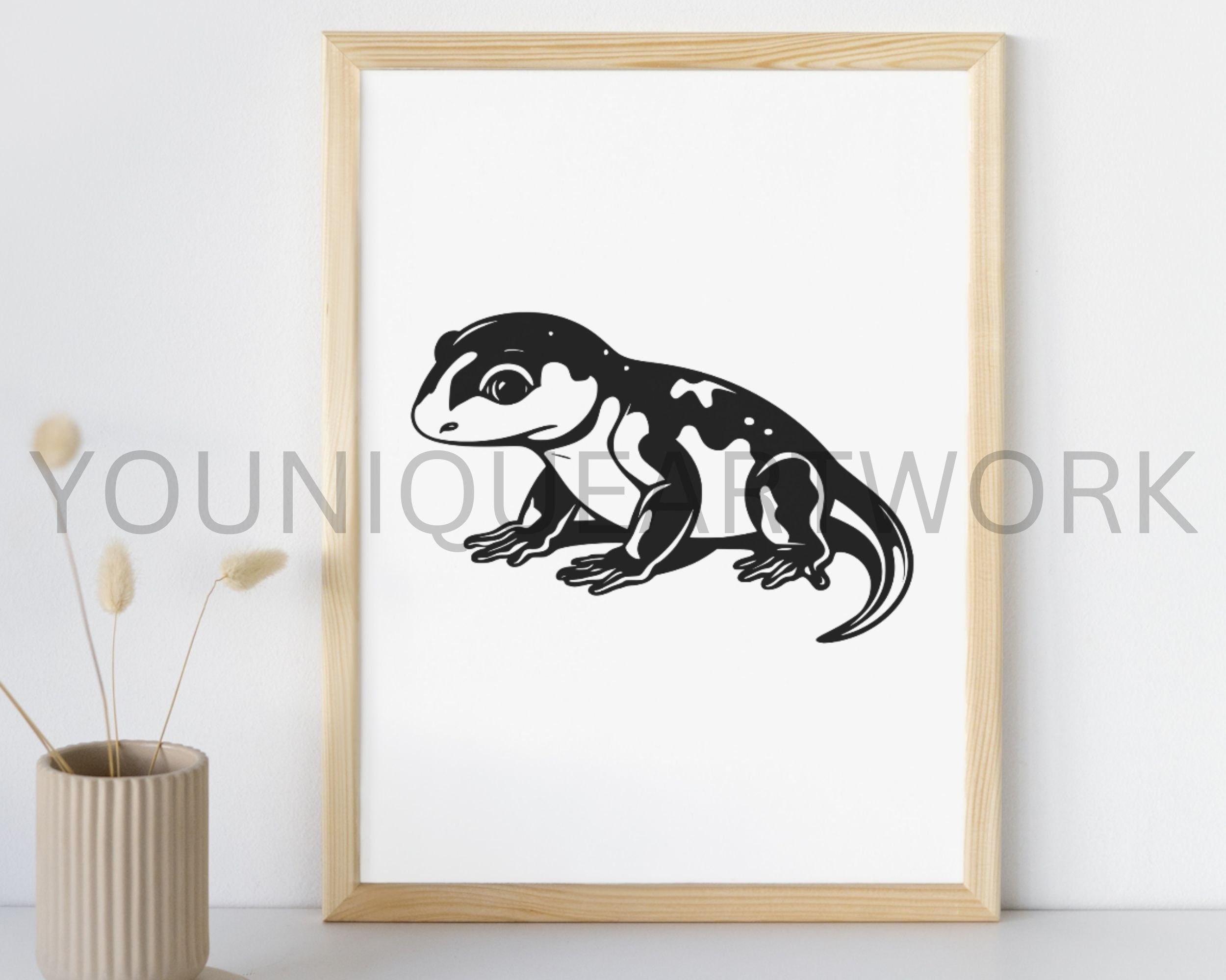 Salamander SVG Bundle PNG Reptile Clipart Hand Drawn Lizard - Etsy