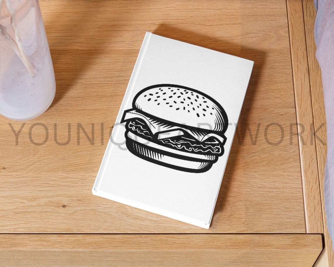Hamburger SVG Bundle PNG Fast Food Clipart Hand Drawn - Etsy