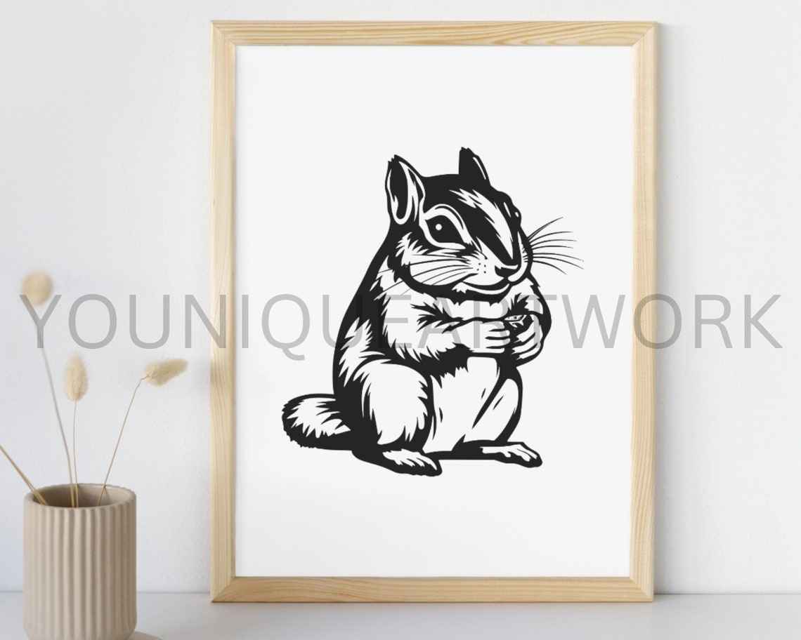Chipmunk SVG Bundle, PNG, Cute Chipmunk Clipart, Hand Drawn Chipmunk ...