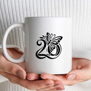 Number 20 SVG Bundle, 20th Birthday Clipart, Hand Drawn Twenty Themed ...