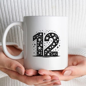 Number 12 SVG Bundle, 12th Birthday Clipart, Hand Drawn Twelve Themed ...