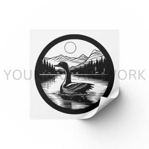 Loon SVG Bundle, PNG, Loon Clipart, Hand Drawn Loons Vector ...