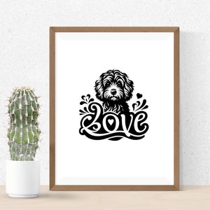 Cockapoo SVG Bundle, Cockapoo Clipart, Hand Drawn Dog Theme Vector ...