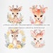 Cute Baby Deer Clipart, Watercolor Deer PNG Files, Woodland Animals ...