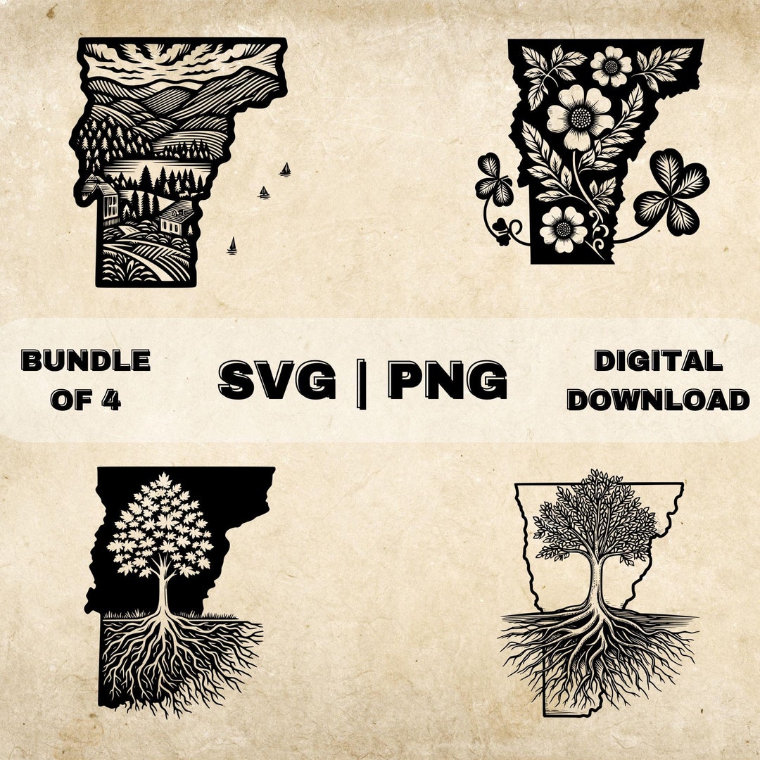 Vermont State SVG Bundle, Vermont Clipart, Vermont Landscape Scene ...