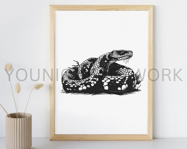 Rattlesnake SVG Bundle, PNG, Snake Clipart, Hand Drawn Snakes Vector ...