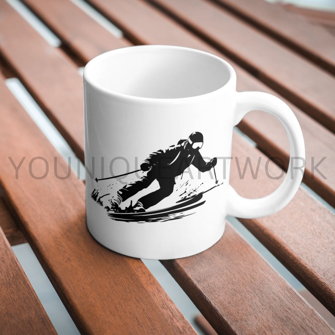 Ski SVG Bundle PNG Skiing Clipart Hand Drawn Ski Scene - Etsy