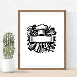 Chef SVG Bundle, Chef's Tools Clipart, Hand Drawn Cooking Theme Vector ...