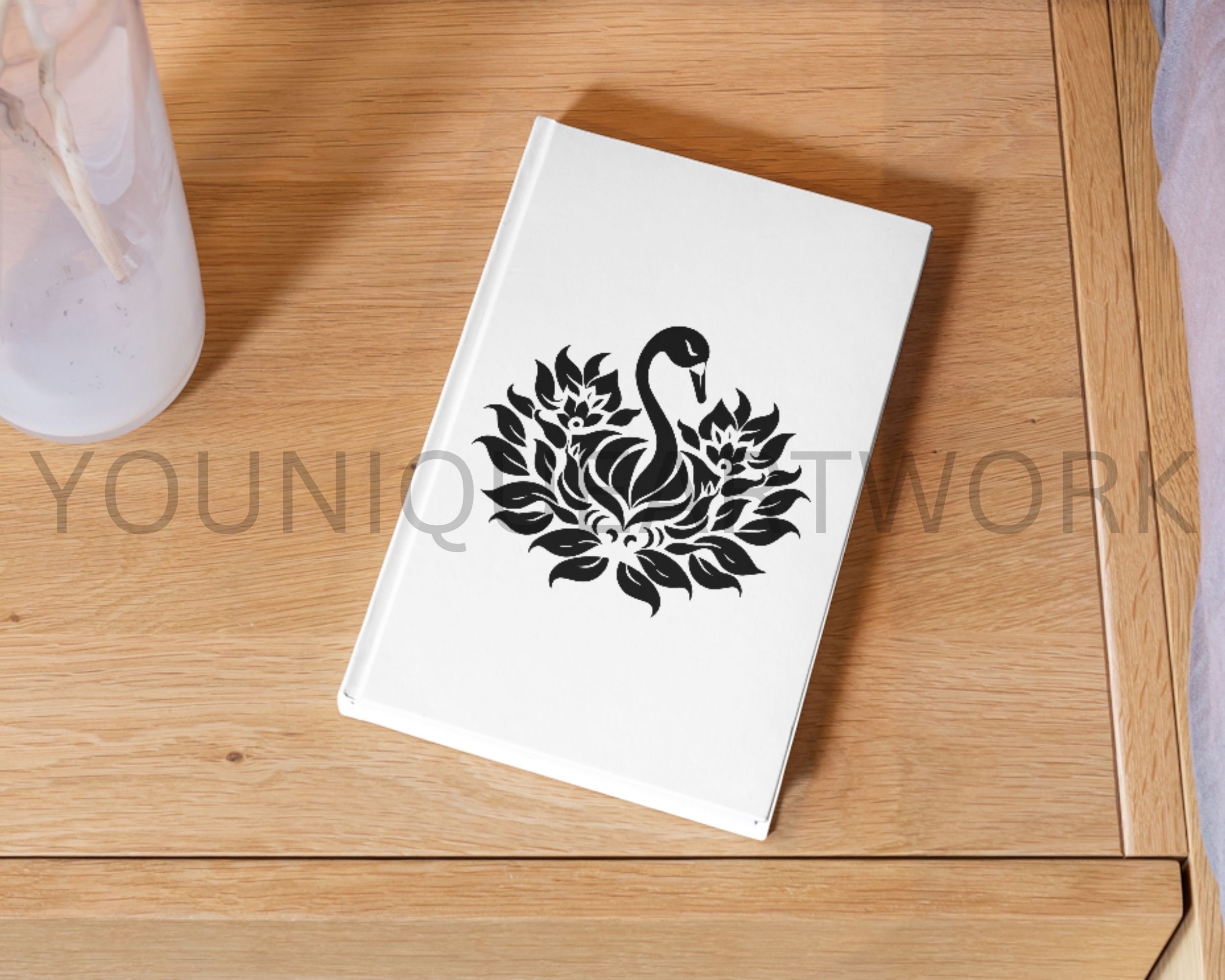 Swan SVG Bundle PNG Swan With Flowers Clipart Hand Drawn - Etsy