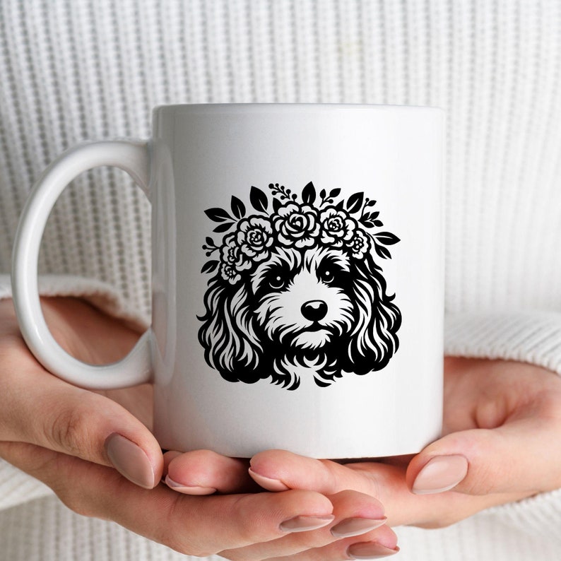 Cavapoo SVG Bundle, Cavapoo Clipart, Hand Drawn Dog Theme Vector ...