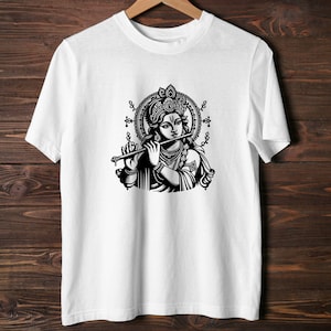 Lord Krishna SVG Bundle, Hindu God Clipart, Hand Drawn Indian Theme ...