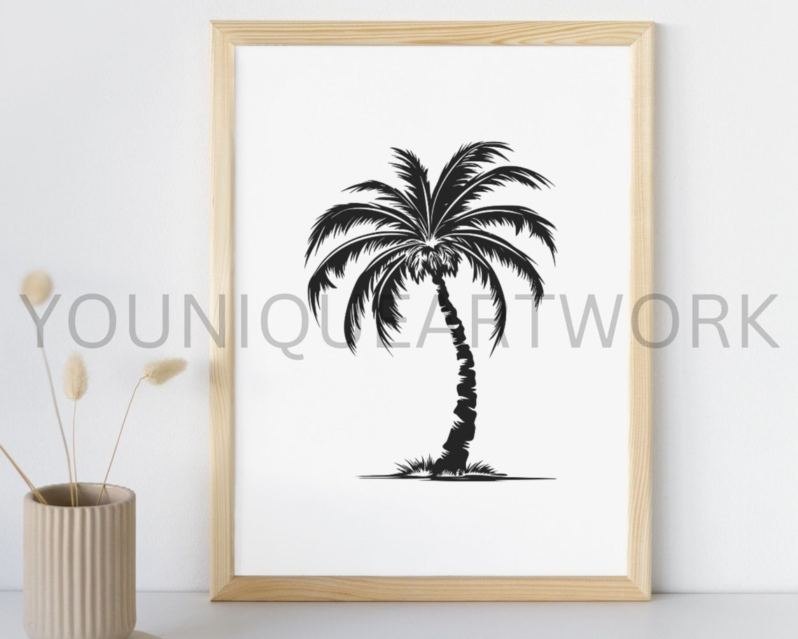 Palm Tree SVG Bundle PNG Palm Tree Clipart Hand Drawn Palm - Etsy
