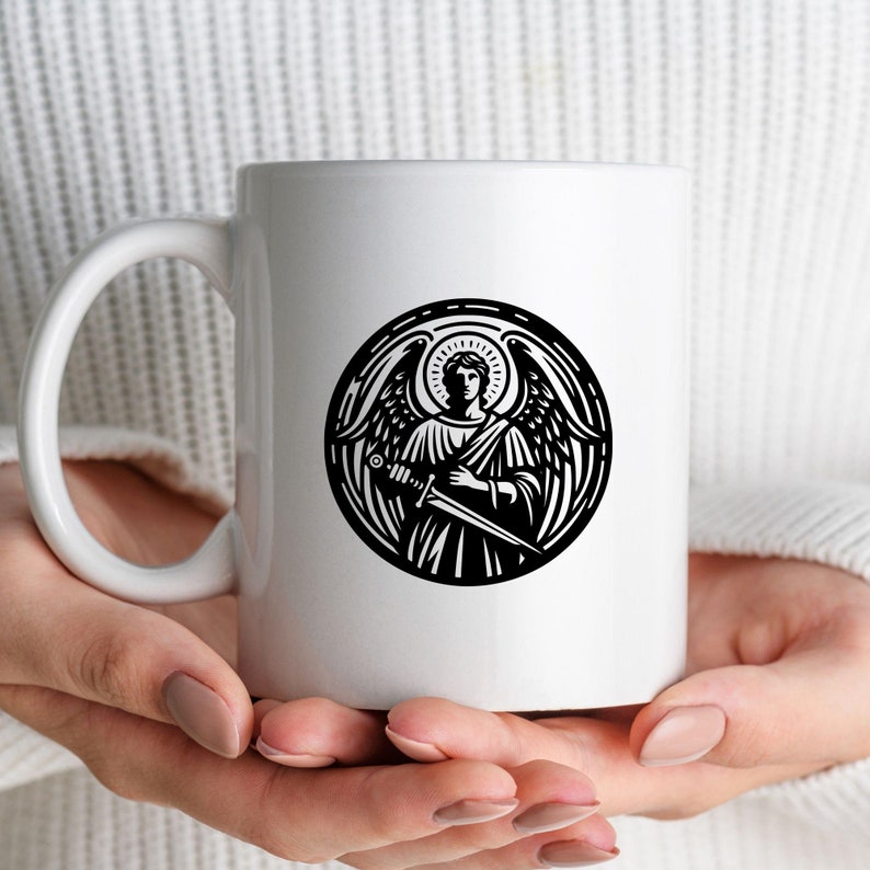 Saint Michael SVG Bundle, Archangel Michael Clipart, Hand Drawn St ...