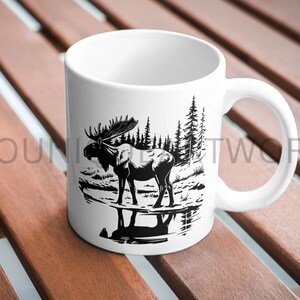 Moose SVG Bundle, PNG, Wild Animal Clipart, Hand Drawn Moose ...