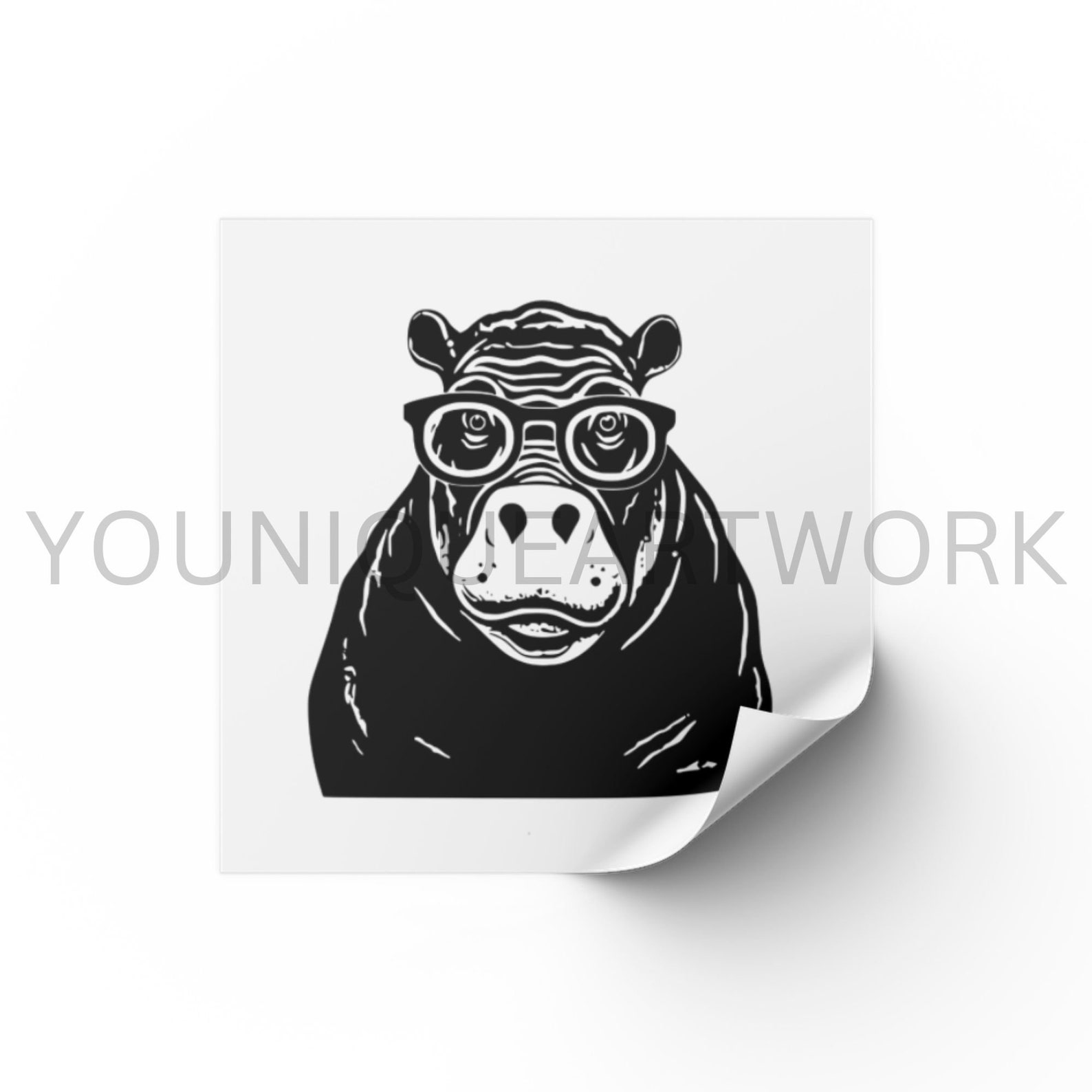 Hippo SVG Bundle, PNG, Hippopotamus Clipart, Hand Drawn Hippos Vector ...