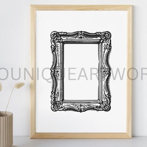 Antique Frame SVG Bundle, PNG, Decorative Frame Clipart, Hand Drawn ...