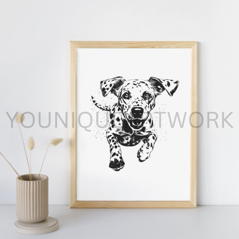 Dalmatian SVG Bundle, PNG, Cute Dogs Clipart, Hand Drawn Dog Vector ...