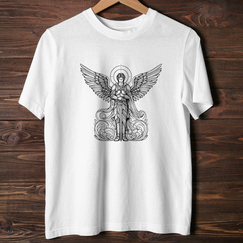 Saint Michael SVG Bundle, Archangel Michael Clipart, Hand Drawn St ...