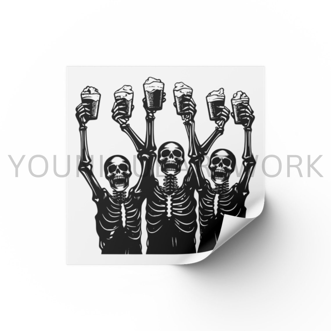 Skeleton Drinking SVG Bundle, PNG, Funny Skeletons Clipart, Hand Drawn ...