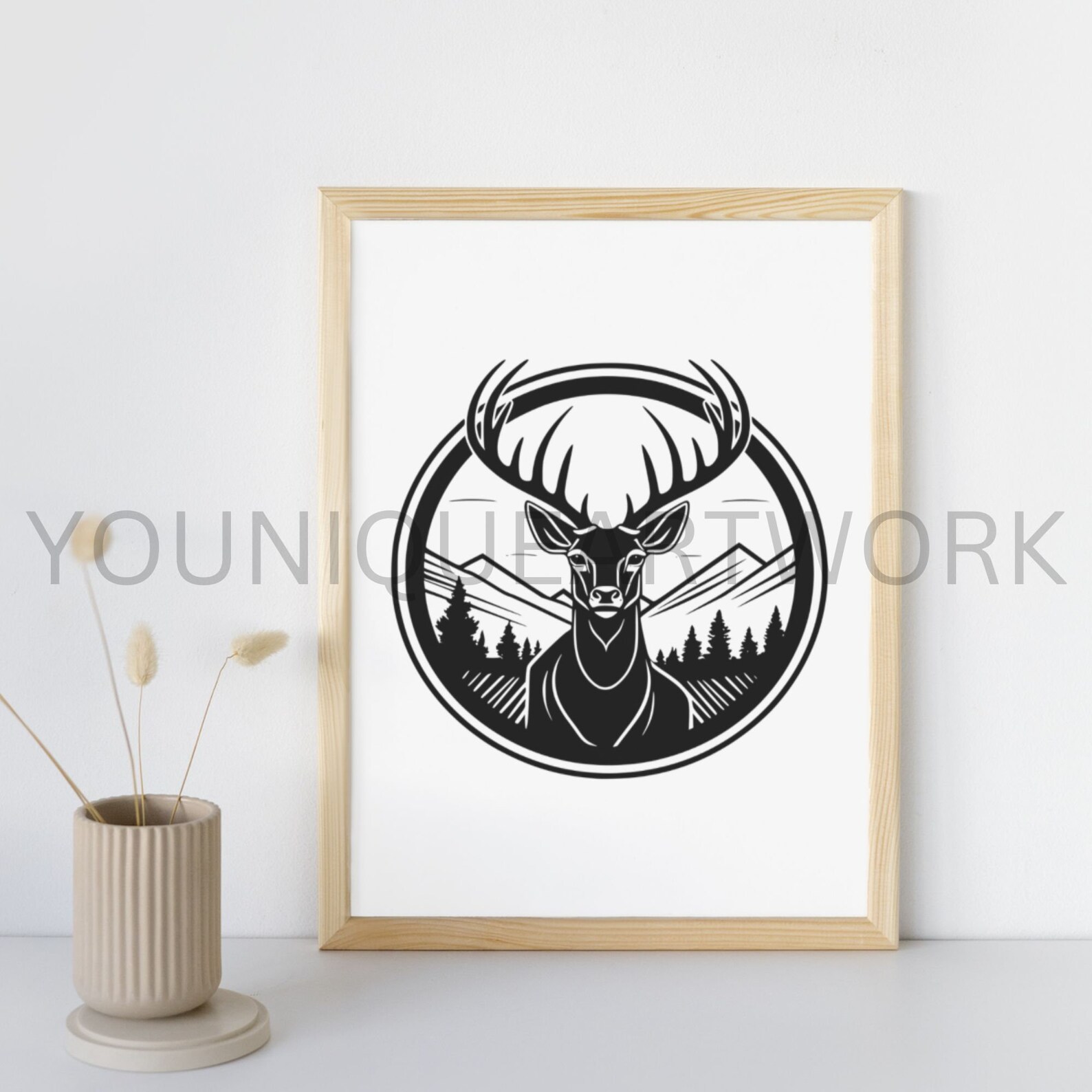 Deer SVG Bundle, PNG, Deer Clipart, Hand Drawn Forest Animal Vector ...