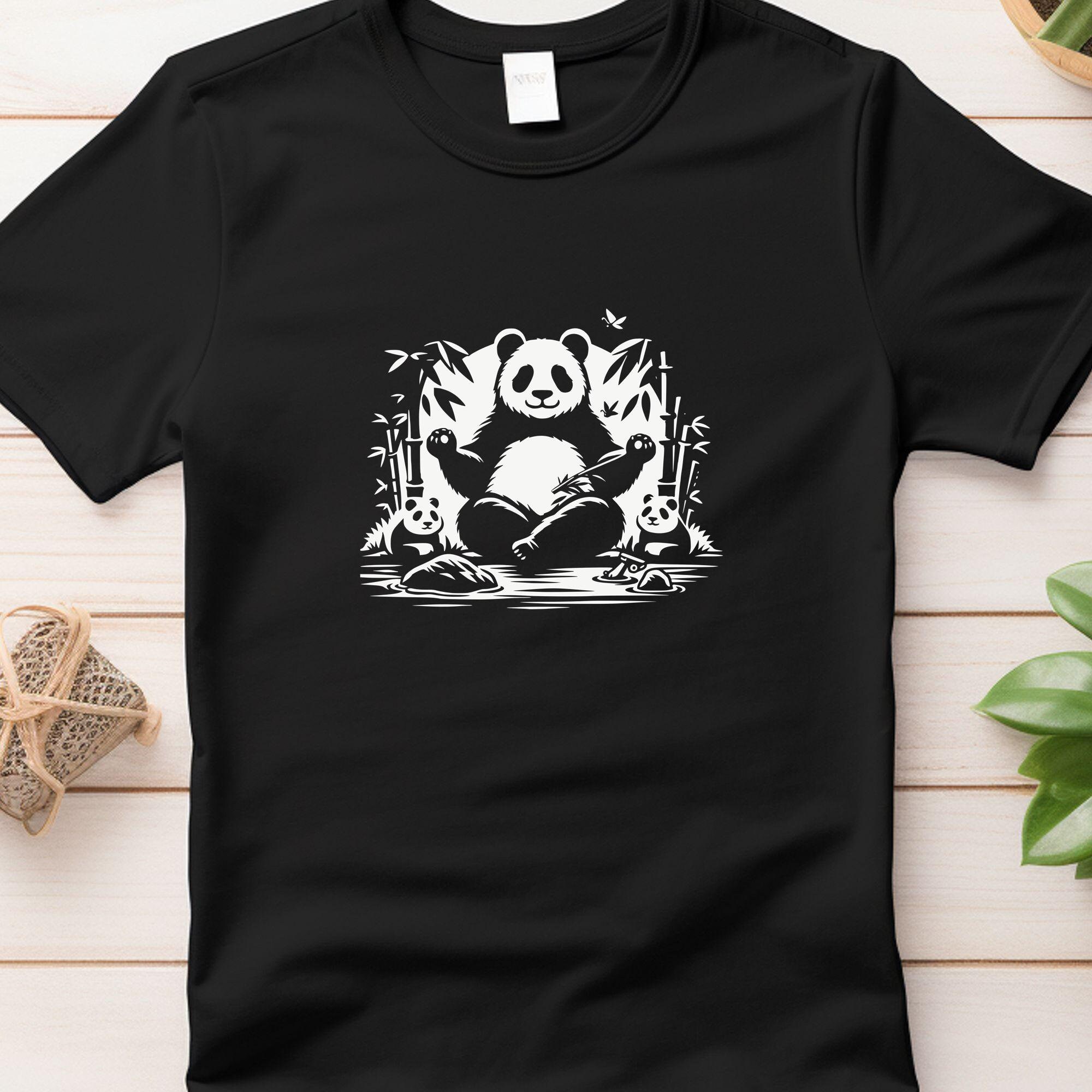 Panda SVG Bundle, Panda Clipart, Hand Drawn Panda Scene Theme Vector ...