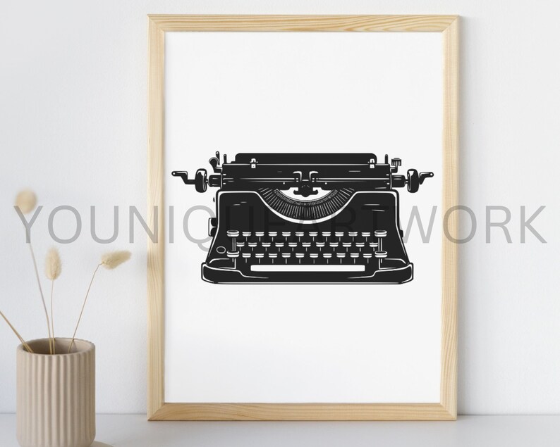 Typewriter SVG Bundle PNG Typewriter Clipart Hand Drawn - Etsy