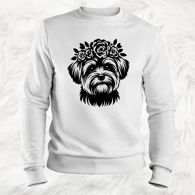 Morkie SVG Bundle, Morkie Clipart, Hand Drawn Cute Dog Theme Vector ...