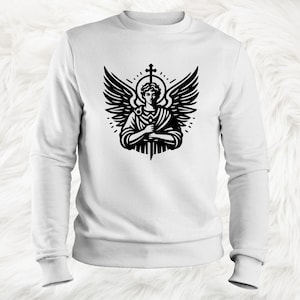 Saint Michael SVG Bundle, Archangel Michael Clipart, Hand Drawn St Michael Theme Vector ...