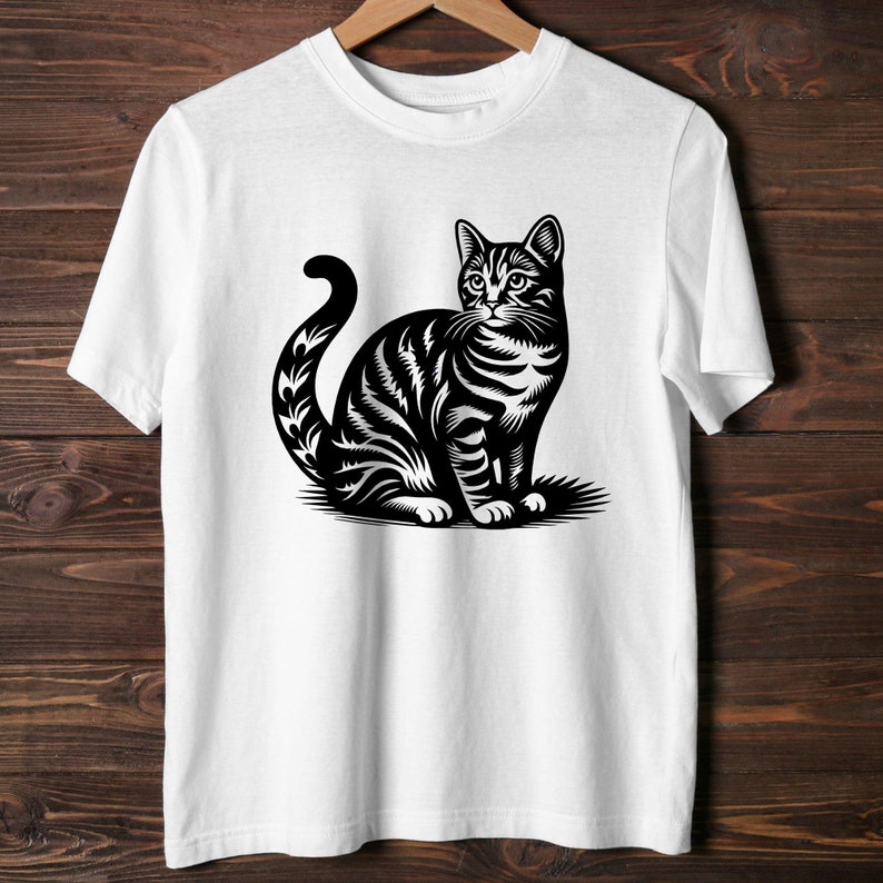 Tabby Cat SVG Bundle, Cute Cat Clipart, Hand Drawn Cats Theme Vector ...