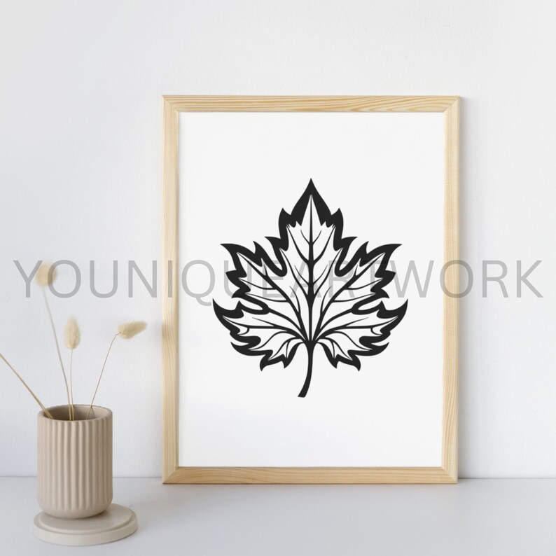 Maple Leaf SVG Bundle PNG Leaves Clipart Hand Drawn Maple - Etsy