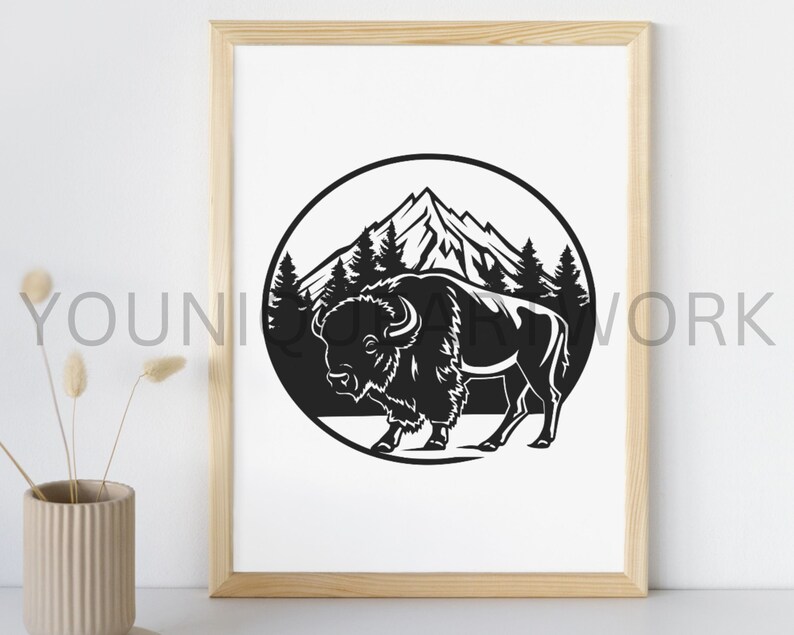 Bison SVG Bundle PNG Bison Clipart Hand Drawn Bison Vector - Etsy