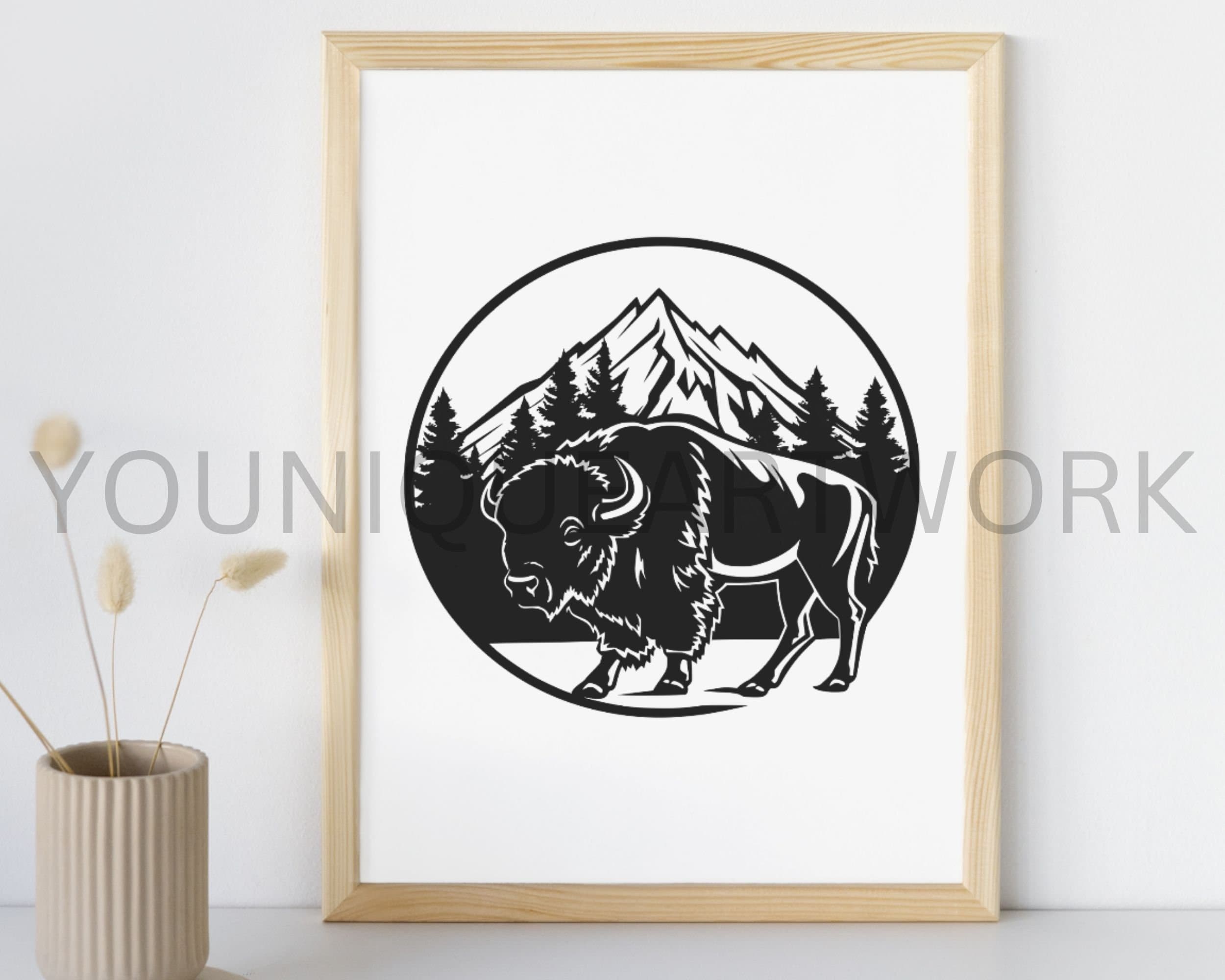 Bison SVG Bundle PNG Bison Clipart Hand Drawn Bison Vector - Etsy