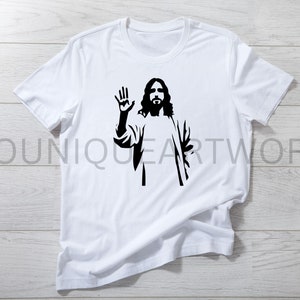 Cool Jesus SVG Bundle, PNG, Funny Jesus Clipart, Hand Drawn Jesus Peace ...