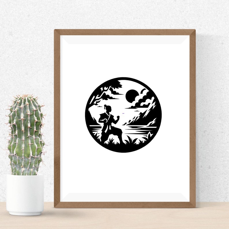 Warrior Pose SVG Bundle, PNG, Martial Arts Clipart, Hand Drawn Warrior ...