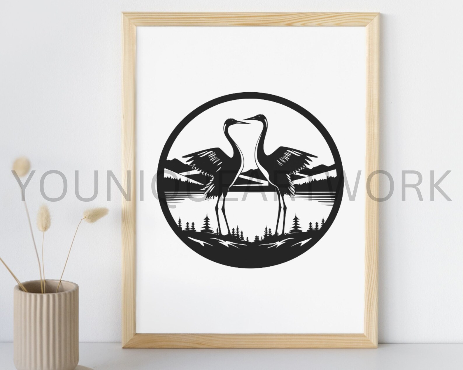 Crane SVG Bundle PNG Bird Clipart Hand Drawn Crane Vector - Etsy