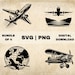 Airplane SVG Bundle, Plane Clipart, Hand Drawn Aviation Theme Vector ...