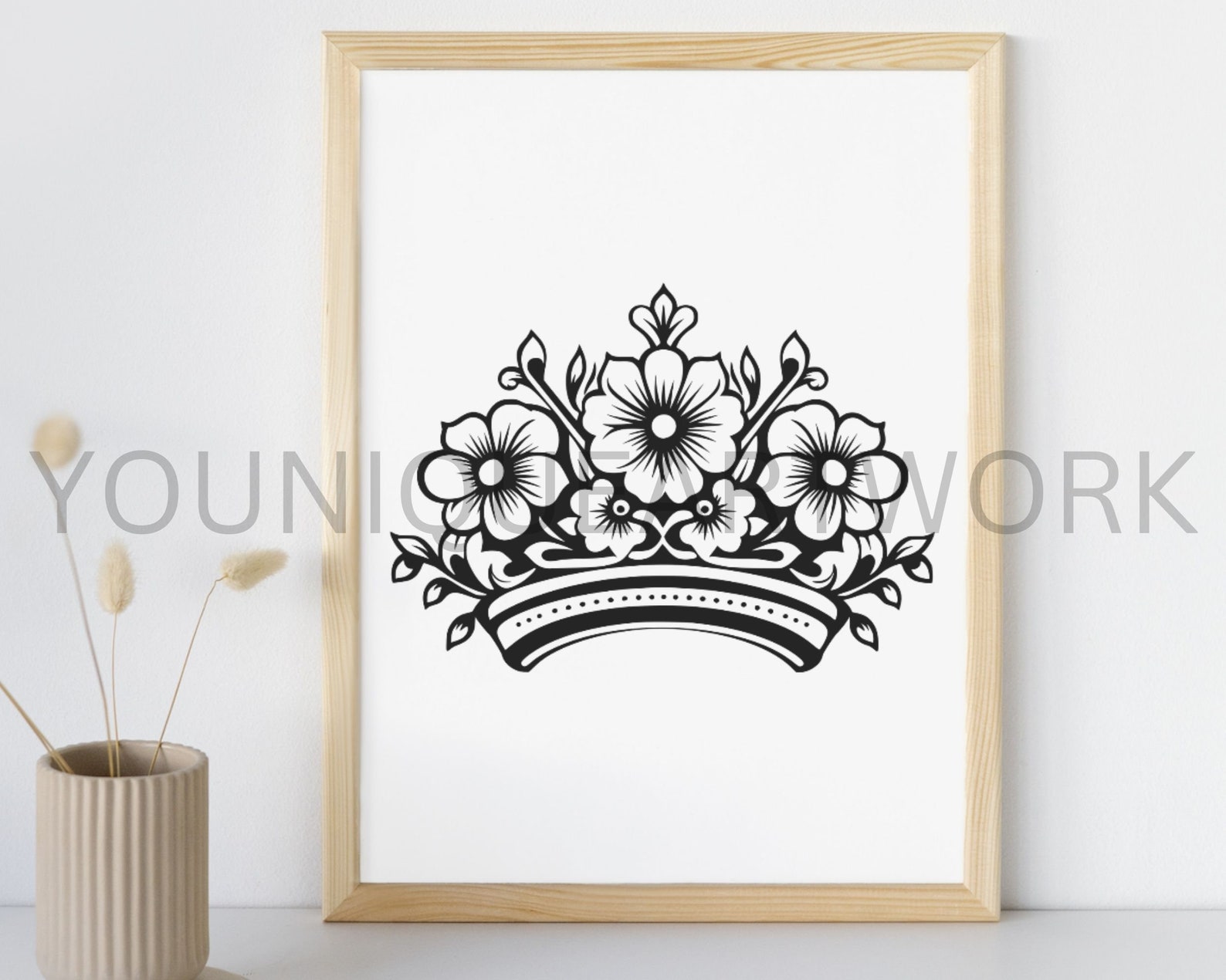 Royal Crown SVG Bundle PNG Floral Crown Clipart Hand Drawn - Etsy