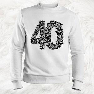 Number 40 SVG Bundle, 40th Birthday Clipart, Hand Drawn Forty Themed ...