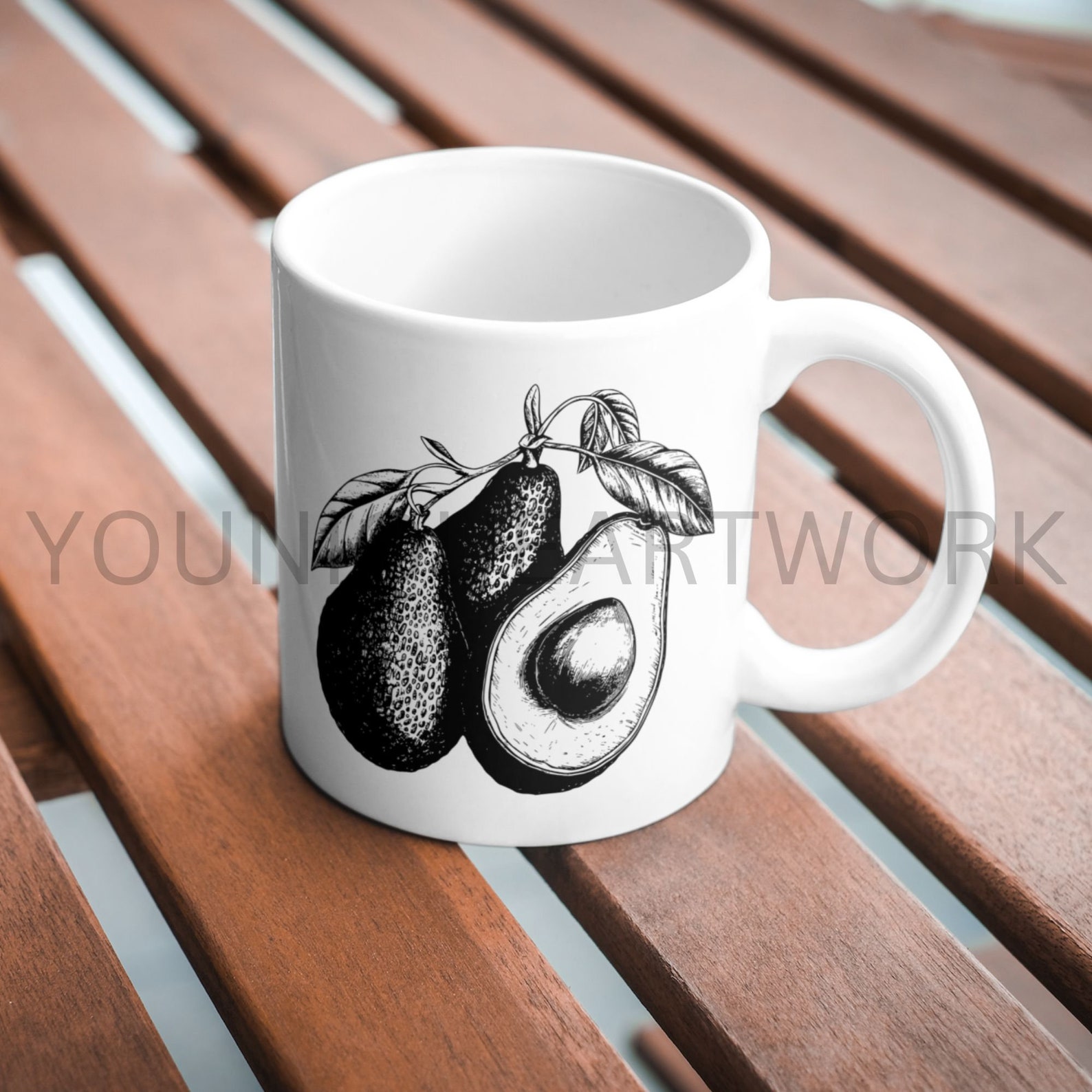 Avocado SVG Bundle, PNG, Avocado Clipart, Hand Drawn Avocados Vector ...