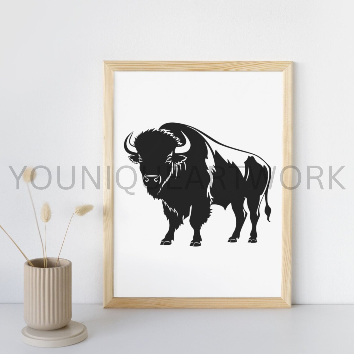 Buffalo SVG Bundle, PNG, Buffaloes Clipart, Hand Drawn Buffalo Vector ...