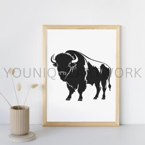 Buffalo SVG Bundle, PNG, Buffaloes Clipart, Hand Drawn Buffalo Vector ...