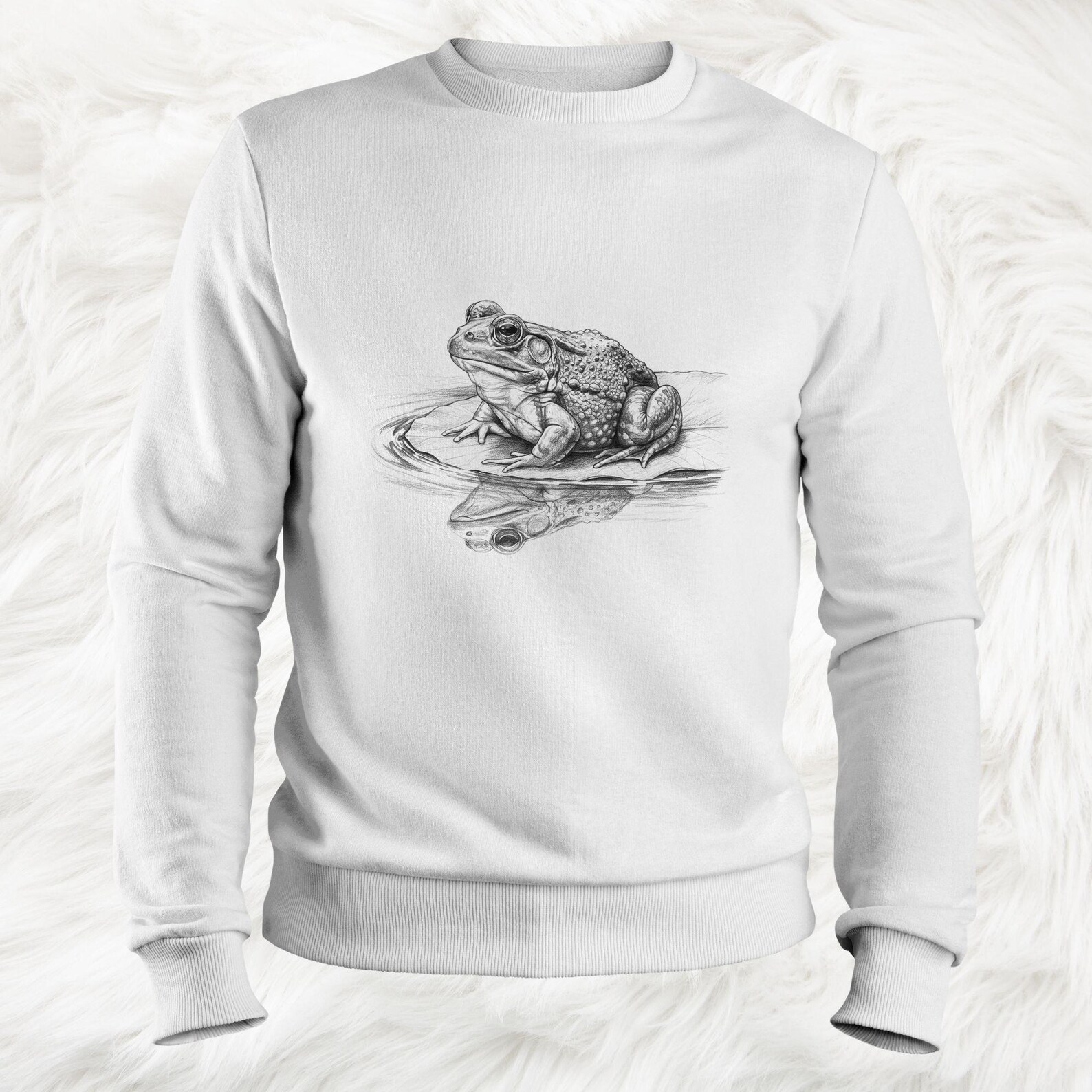 Bullfrog Lily Pad Sketch PNG | Detailed Pencil Art for Sublimation ...